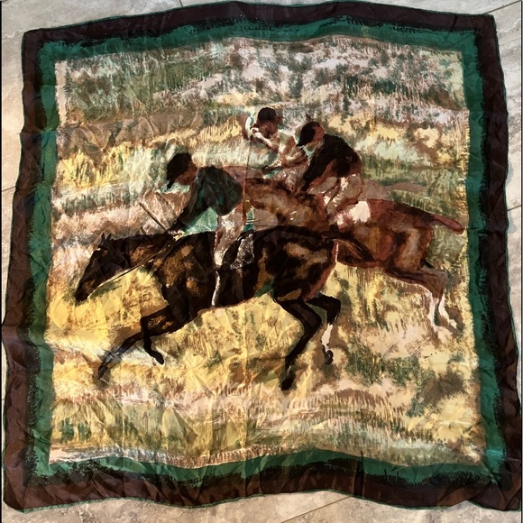 NO BRAND | Other | Vintage Fox Hunt Novelty Scarf Equestrian Three ...